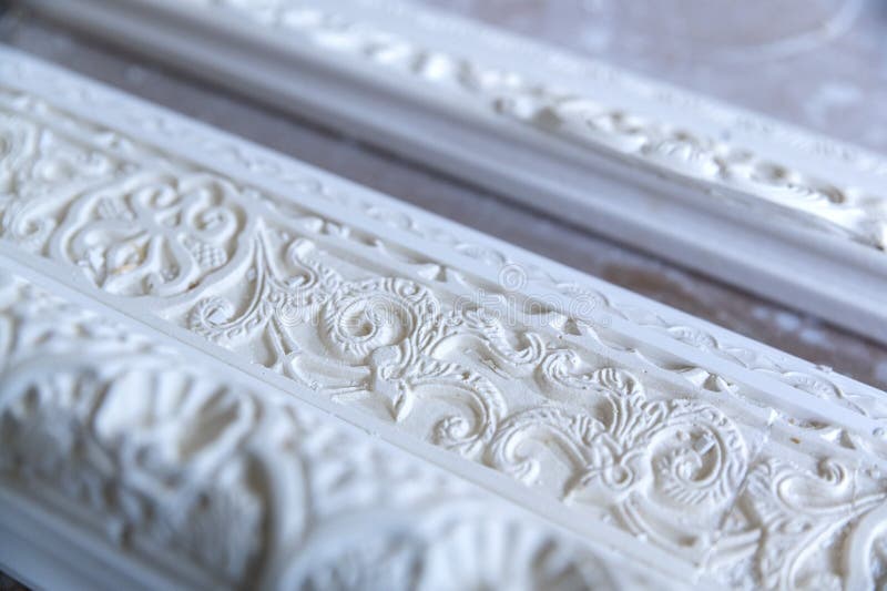 Plaster Carving of an Ornamental Frame Stock Photo - Image of ornement ...