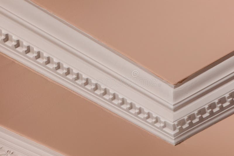 Plaster Cast Decoration on Ceiling. Interior, Eclectic Architecture ...