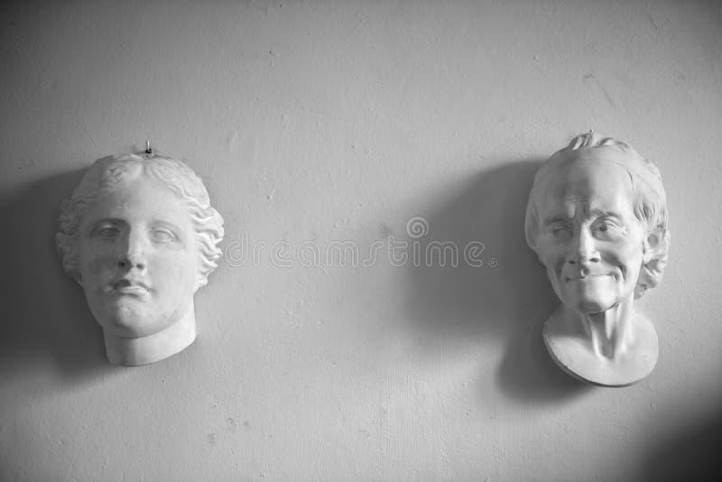 Plaster Casts of People for Drawing Stock Image - Image of human ...