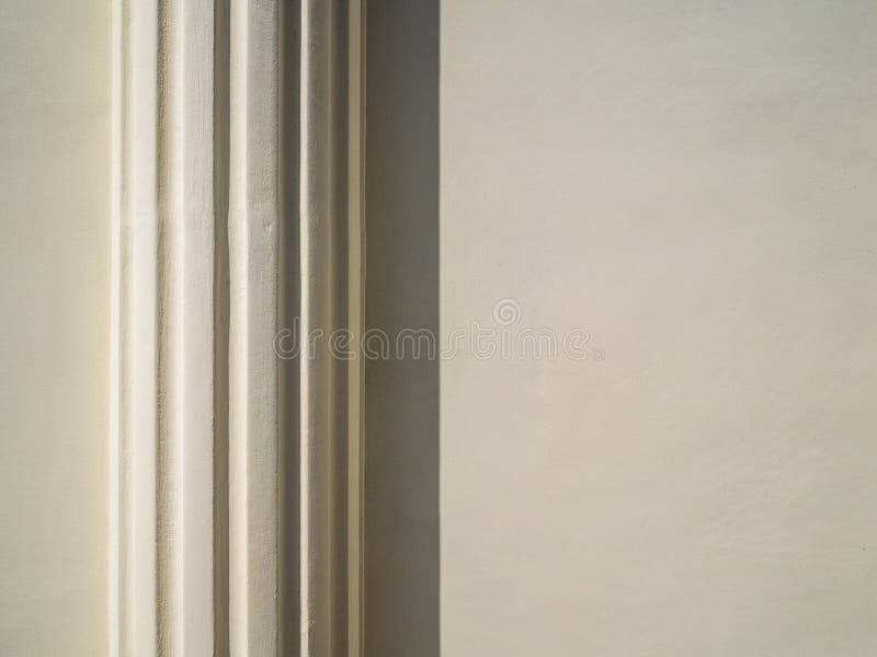 Plaster Column on the Wall of the Old Building Stock Image - Image of ...