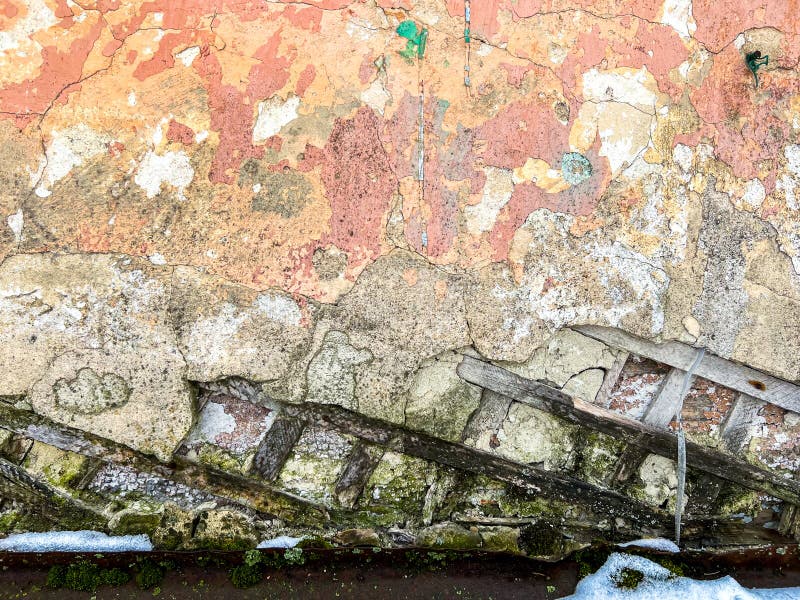 Plaster Defect on the Wall Multicolor Stock Image - Image of paint ...