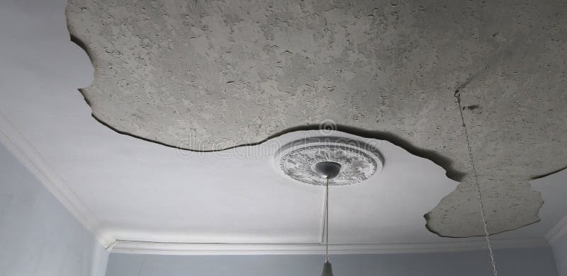 Old Plaster Fell Off and a Brick Wall is Visible. Window with Closed ...