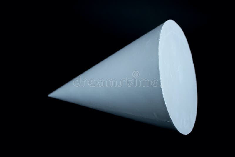 Plaster Figure Cone Isolated on the Black Background Stock Photo ...