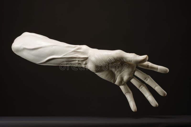 Plaster Figure of a Human Hand Stock Illustration - Illustration of ...