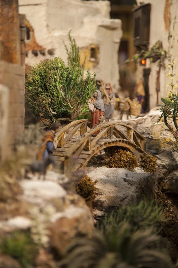 Plaster Figures Representing the Belen Stock Image - Image of ...