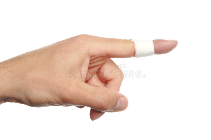 Plaster on finger stock image. Image of medical, medicine - 27077381