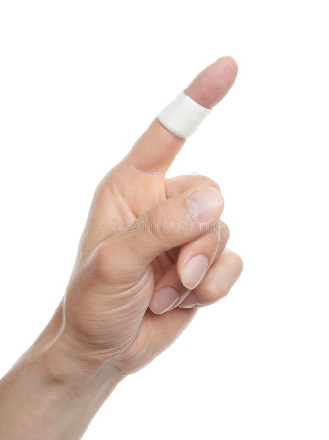 Plaster on finger stock photo. Image of finger, treatment - 27959976