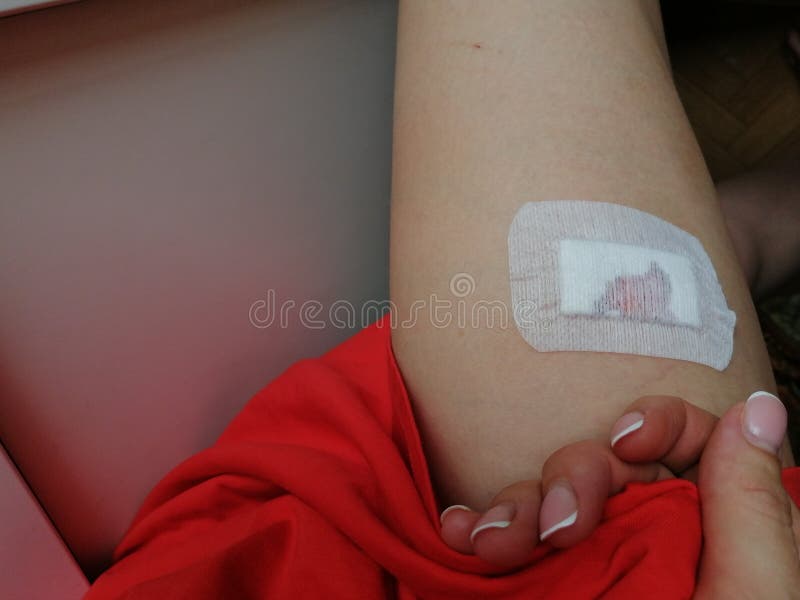 Plaster on a Fresh Wound, Scar, Blood Stock Photo - Image of baby ...
