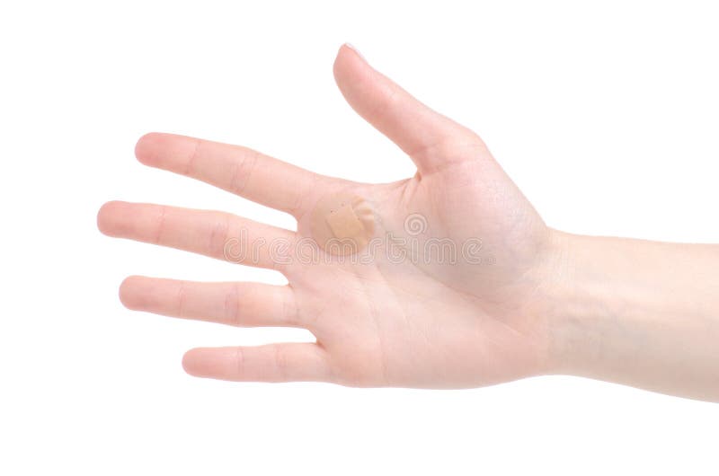 Plaster on hand medical stock image. Image of finger - 144640099