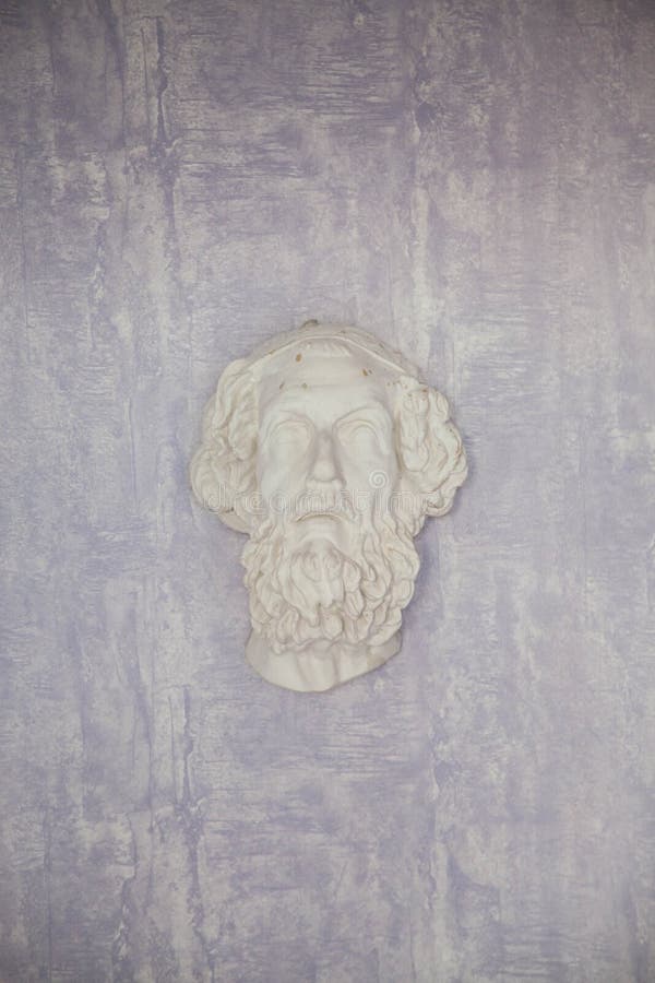Plaster Head of an Ancient Greek Philosopher Stock Photo - Image of ...