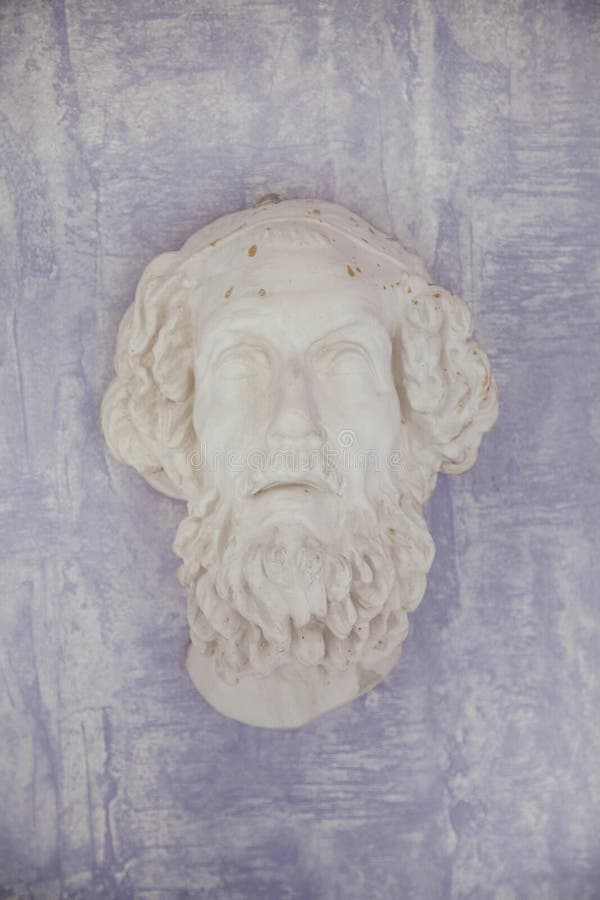 Head of an Ancient Greek Philosopher Looks at the Camera Stock Photo ...