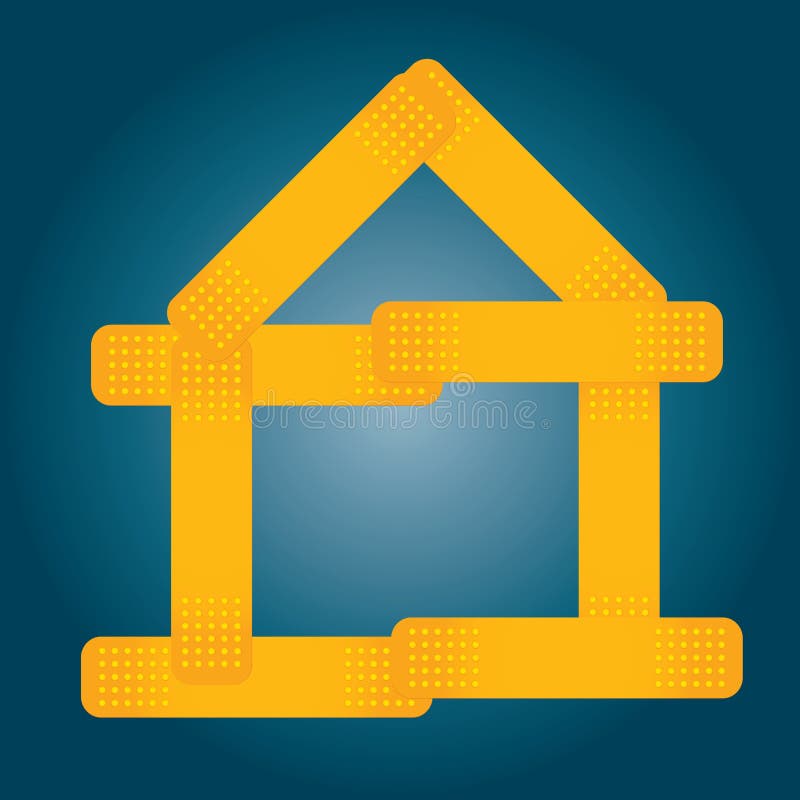 Plaster house stock vector. Illustration of real, modern - 19127493