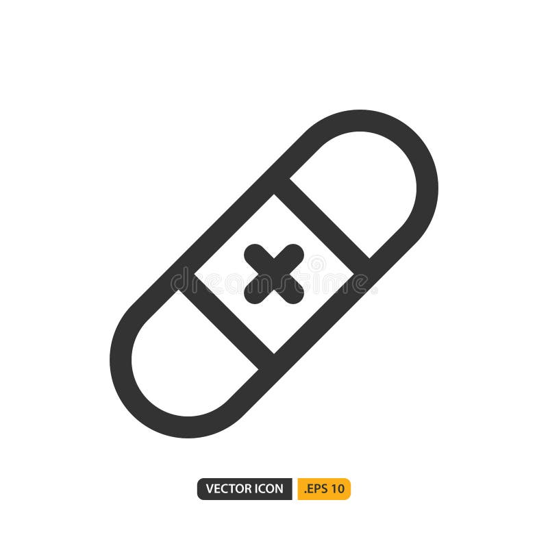 Plaster Icon in Line Style. Vector Logo Design Template. Modern Design ...