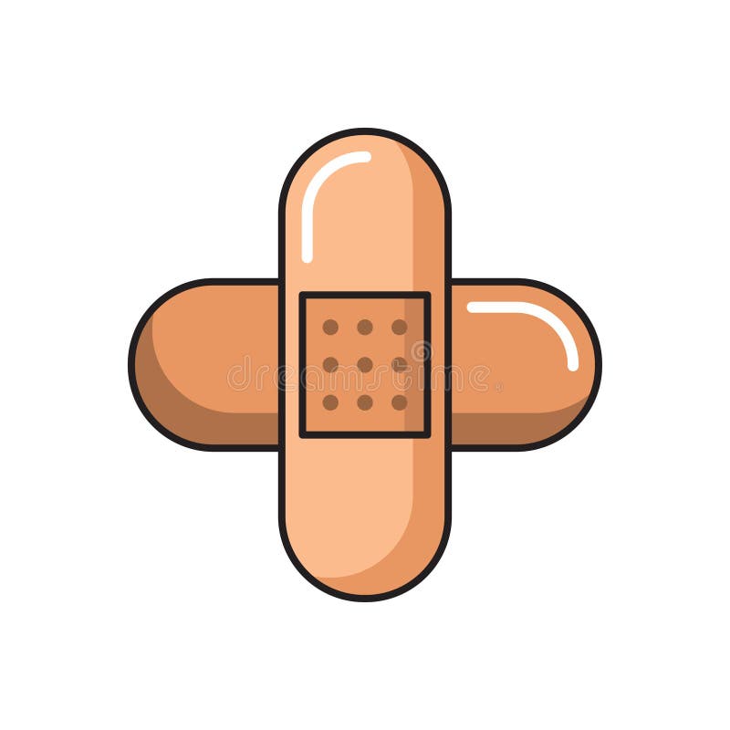 Plaster Vector Flat Color Icon Stock Vector - Illustration of ...