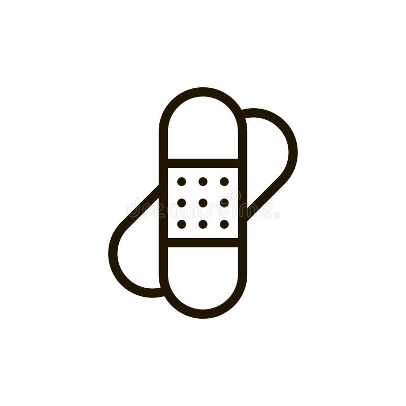 Plaster flat icon stock vector. Illustration of protection - 104294109