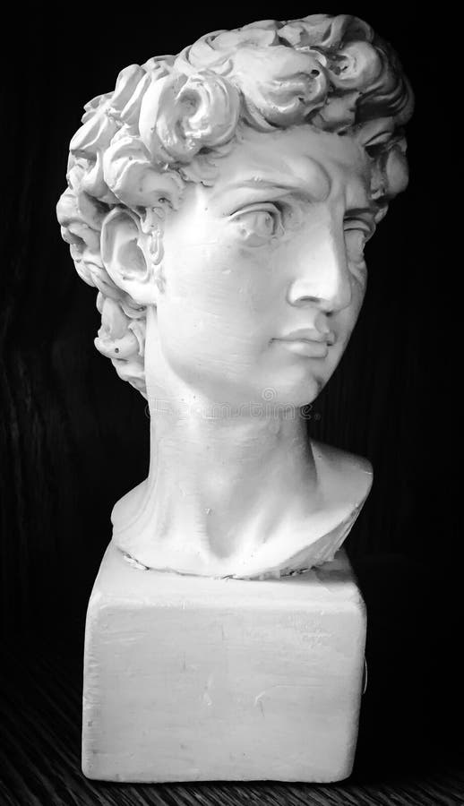 A plaster male statue bust stock photo. Image of greek - 90229692