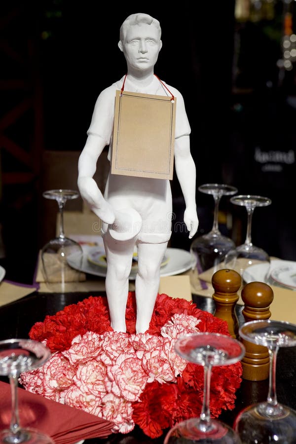 Plaster man stock image. Image of flower, restaurant - 11659757