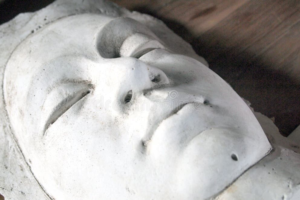 Plaster mask stock image. Image of sculpture, rough, grey - 55740423