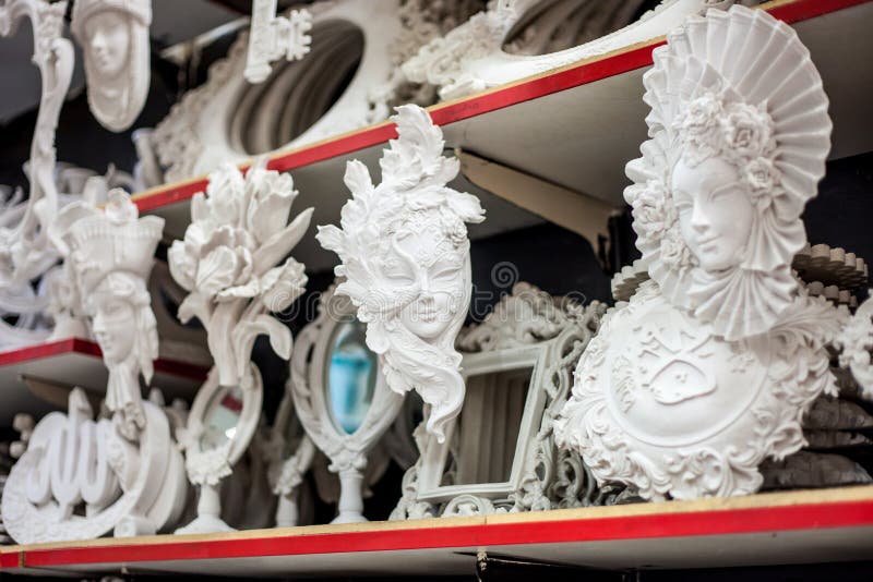 Plaster masks stock photo. Image of portrait, gypsum - 185683808