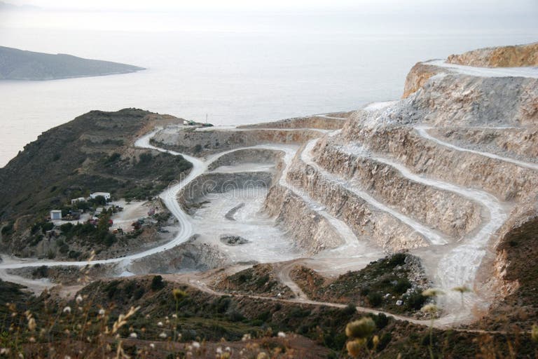 Plaster of Paris Quarry in Northern Crete Stock Image - Image of crete ...