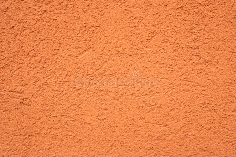 Plaster with Rough Structure at a Orange Wall Stock Image - Image of ...