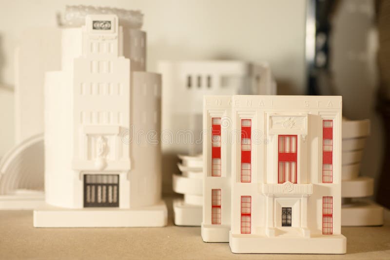 Plaster Scale Models of Architectural Buildings Stock Image - Image of ...