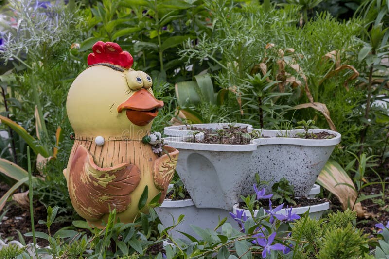 Plaster Sculptures of Assistants in a Garden Stock Photo - Image of ...