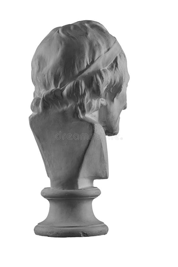 Plaster Statue of the Bust of an Old Man Stock Image - Image of gypsum ...