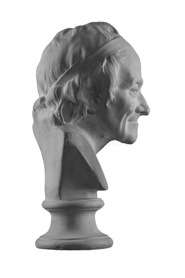 Plaster Statue of the Bust of an Old Man Stock Image - Image of gypsum ...