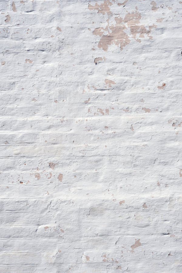 Plaster Texture. Peeling White Plaster on an Old Brick Wall. Abstract ...