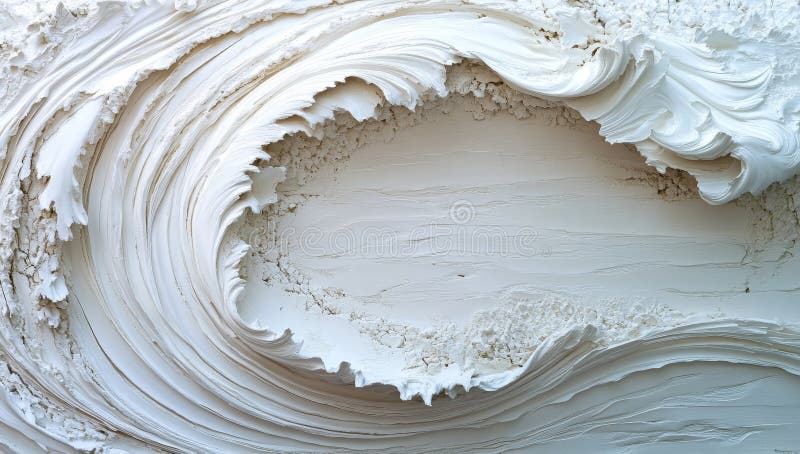Plaster is Used To Create Decorative Swirling Patterns on a Wall Stock ...