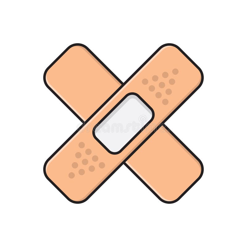 Plaster Vector Flat Color Icon Stock Vector - Illustration of aids ...