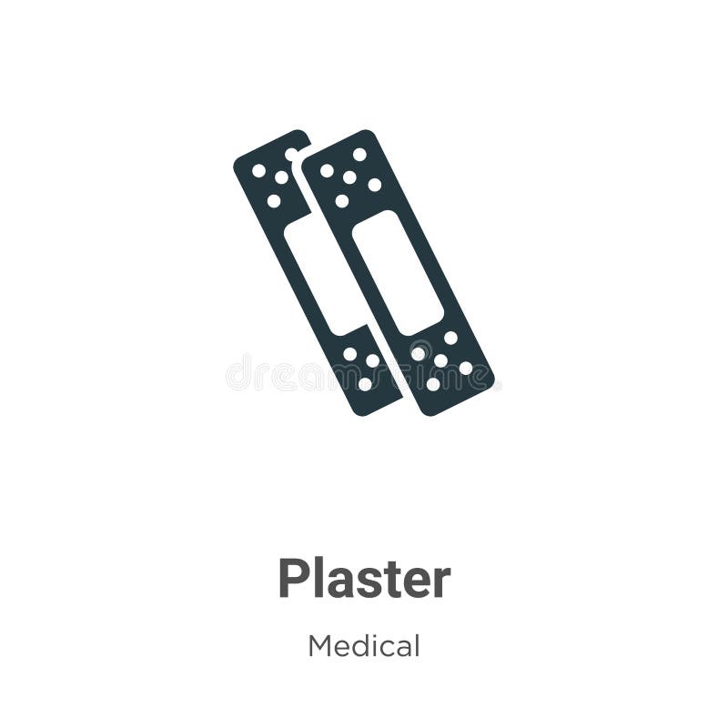 Plaster Vector Icon on White Background. Flat Vector Plaster Icon ...