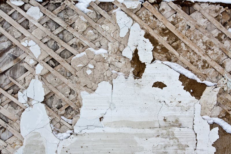 Plaster on the wall stock photo. Image of detail, nails - 29643906