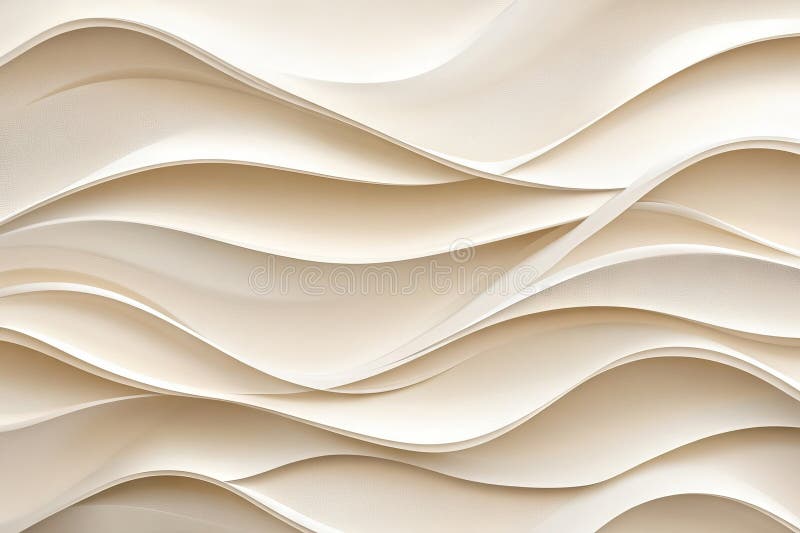 A Plaster Wall Adorned with a Wavy, Three-dimensional Relief Pattern ...