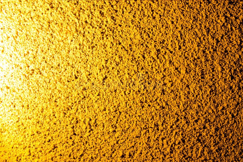 Plaster on a Wall in Gold Lighting As a Background Stock Image - Image ...