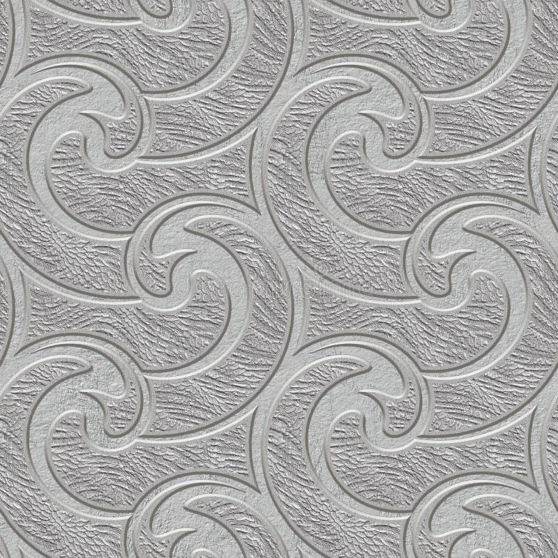 Plaster Wall Seamless Texture with Motif Pattern, 3d Illustration Stock ...