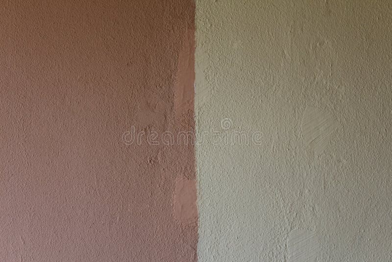 A Plaster Wall Texture Background. a Concrete Wall Painted in Two ...