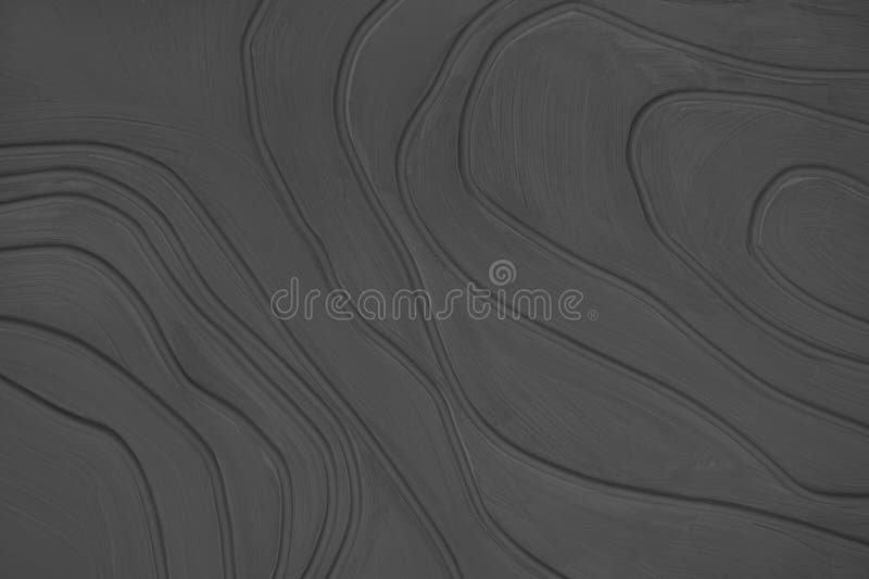 Plaster Wall with Volumetric Relief Surface with Convex Wavy Lines ...