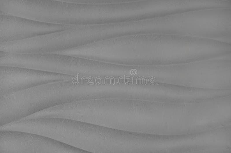Plaster Wall with Volumetric Relief Surface Wavy Form Pattern, Gray ...