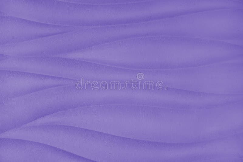 Plaster Wall with Volumetric Relief Surface Wavy Form Pattern, Purple ...