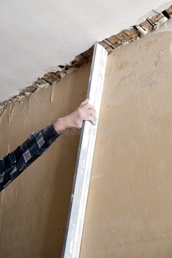 Plaster Walls in the Apartment Stock Photo - Image of repair, building ...