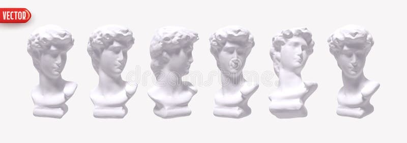 Statue of the Head of David. David Sculpture and Hologram Stylish ...