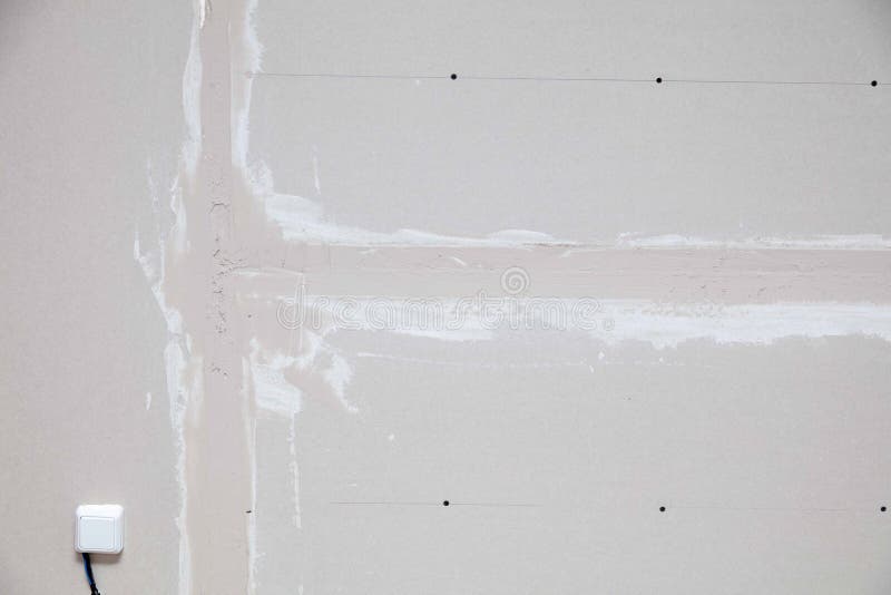 Plasterboard Plasterboard Wall As an Abstract Background Stock Photo ...