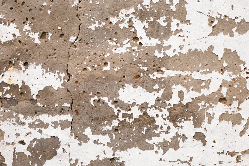 Plastered Brick Wall with Crumbling Plaster Stock Photo - Image of ...