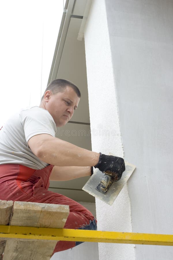 Plasterer stock photo. Image of textured, improvement - 14513238