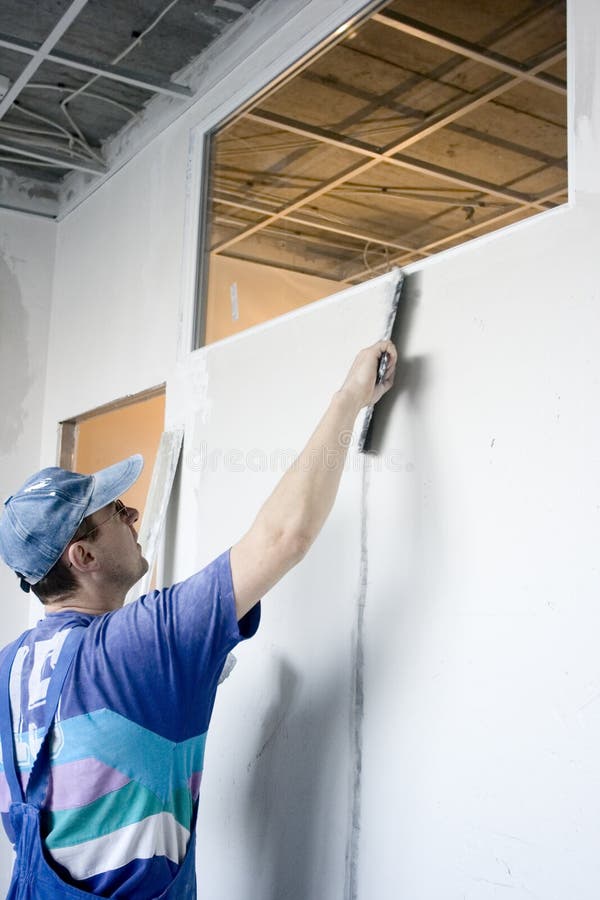 Plasterer stock photo. Image of building, toil, plasterer - 8392836