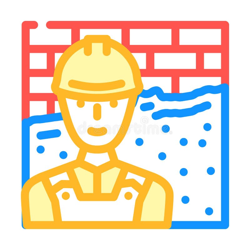Plasterer Worker Tradesman Plastering Retro Stock Vector - Illustration ...