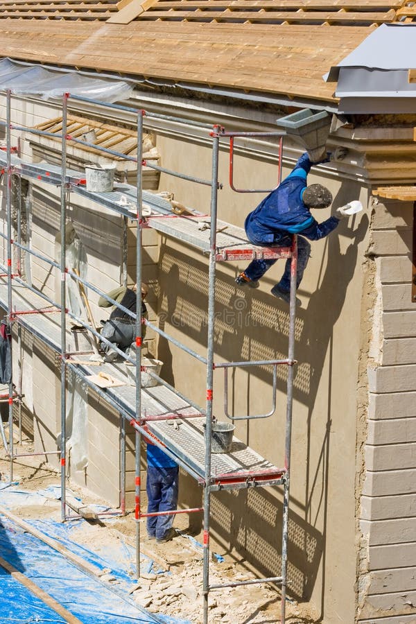 Plasterers stock image. Image of skill, outdoors, steeplejack - 10252957