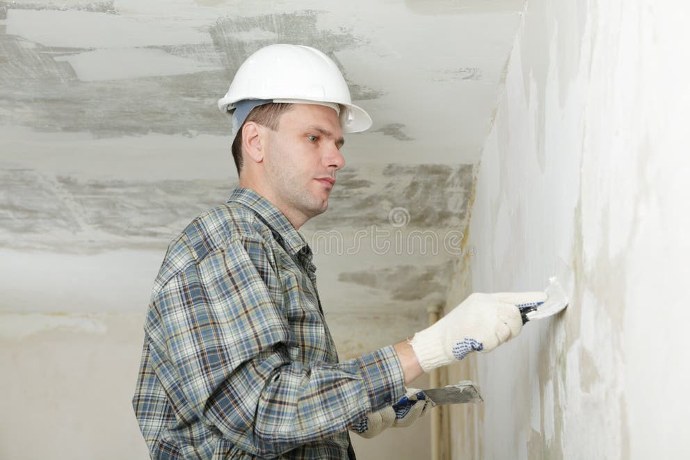 Plastering stock image. Image of contractor, site, messy - 11612309